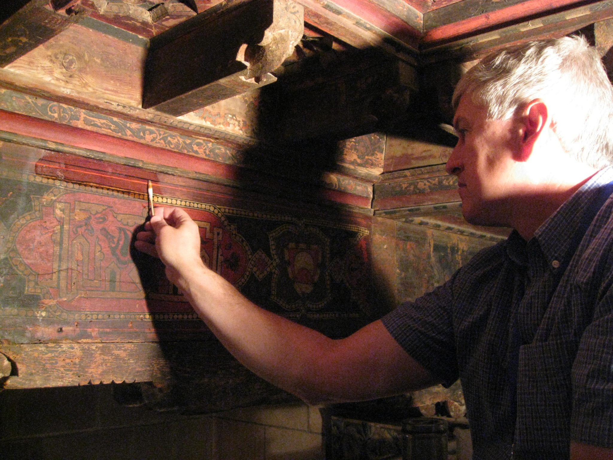 Starting the Treatment of Hearst Castle's Morning Room Ceiling ...