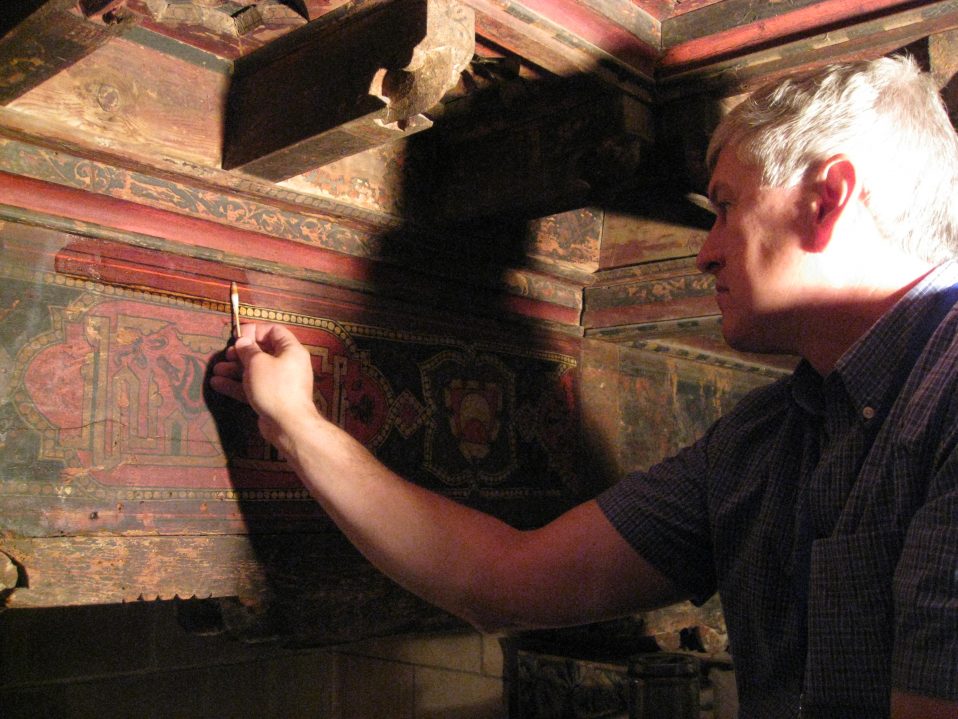 Starting the Treatment of Hearst Castle's Morning Room Ceiling ...
